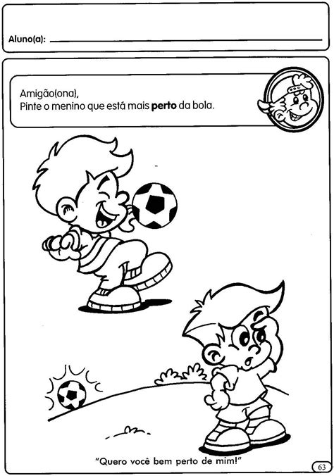 Atividades Conceitos Perto E Longe De Frente E De Costas
