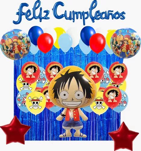 Kit Globos De Cumplea Os Decoraci N One Piece Luffy Fiesta Meses Sin