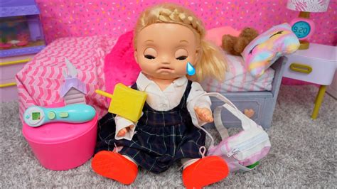 Feeding Baby Alive Doll Cold Morning Routine And Packing Backpack YouTube