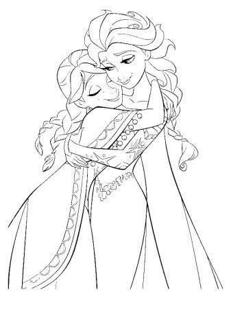 Cool Best Friends Girl Mother Hug Coloring Page Friends Hugging