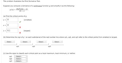 solved this problem illustrates the first derivative test