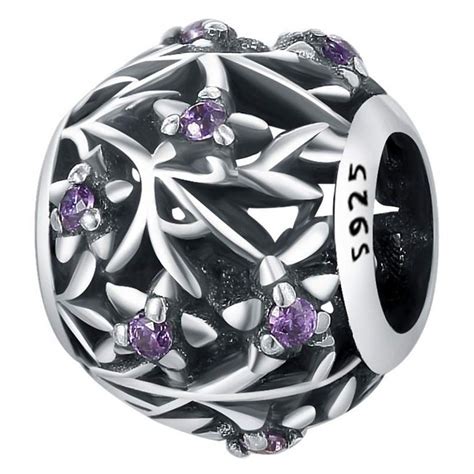 Zawieszka Srebro 925 Charms Koralik Do Pandora Ażurowy Kwiat Sfera