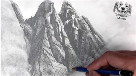 How To Draw Realistic Mountains With Pencil Follow Along Drawing