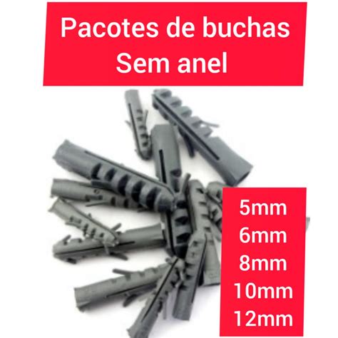 Bucha Para Parede E Concreto De Alvenaria De Nylon Sem Anel Pacote Mm