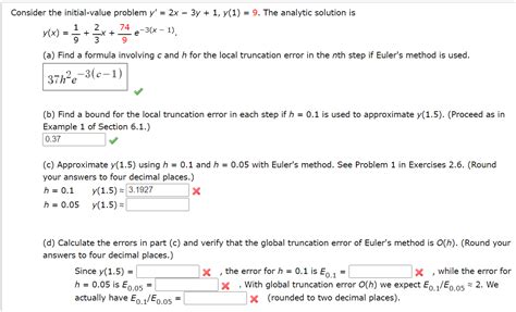 solved consider the initial value problem y 2x 3y 1