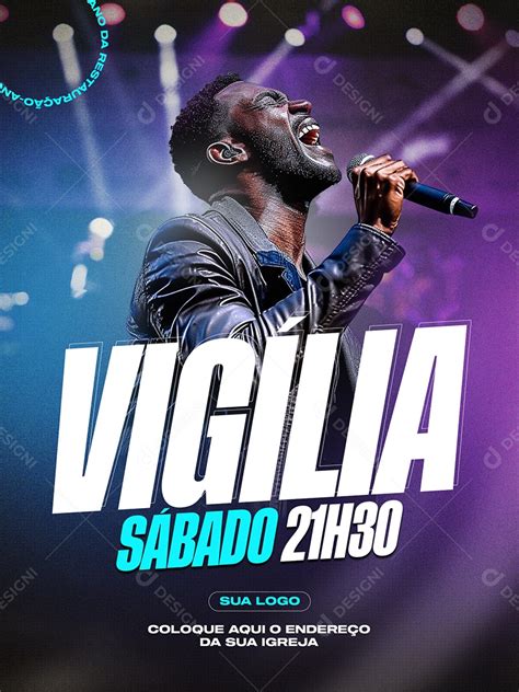 Social Media Vigília Sábado PSD Editável download Designi