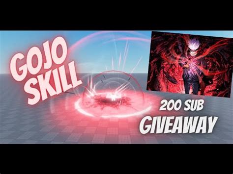 Roblox Studio Gojo Skill Sub Giveaway Youtube