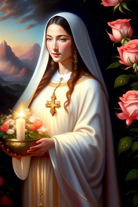 Lexica An Oil Painting By Ross Tran And Thomas Kincade Virgin Mary