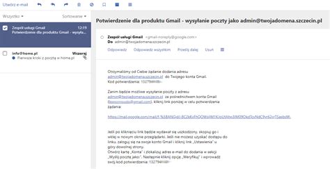 Konfiguracja zewnętrznej skrzynki e mail w poczcie Gmail Pomoc home pl