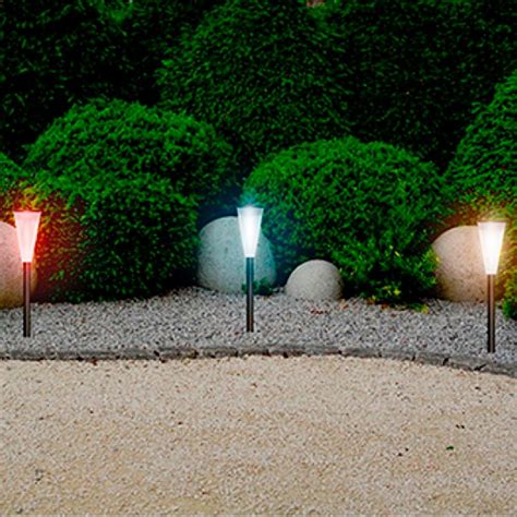 Kit Lumin Ria Solar Jardim L Mpada Led Multicor Decora O R