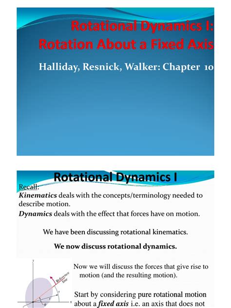 11 dynamics rotation 1 pdf rotation around a fixed axis torque