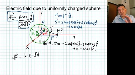 Physics B Sphere Electric Field By Integral Youtube
