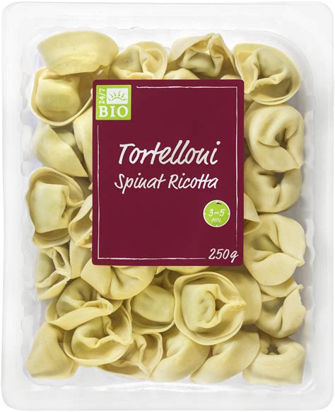 Tortelloni Spinat Ricotta 250 g in Bio Qualität von 24 7 BIO