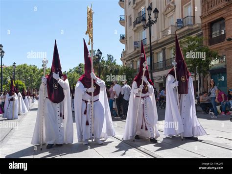Holy Week Parade Seville Spain Semana Santa De Sevilla Stock Photo