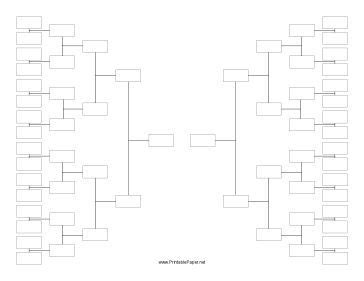 This Printable Paper Has Tournament Brackets For 32 Teams Or