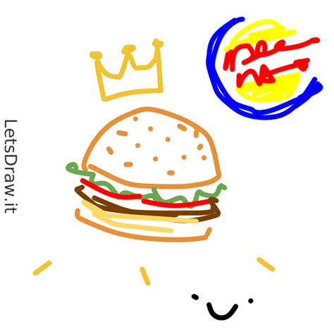How To Draw Burger King Aecdeges Png Letsdrawit