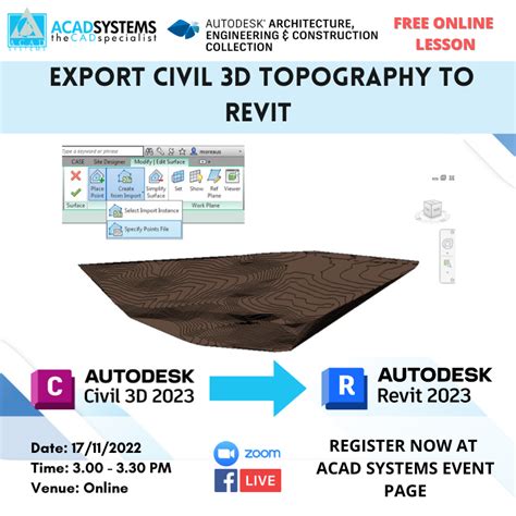 Export Civil 3D Topography To Revit Acad Systems Autodesk Gold