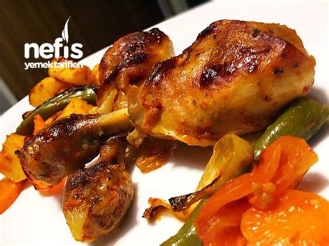 Nar gibi Kızaran Tavuk Baget Fırında Nefis Yemek Tarifleri Roasted