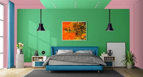 Latest Idea For Pink Two Colour Combination For Bedroom Walls