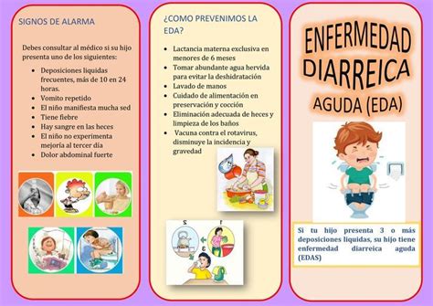 tríptico edad Enfermedades diarreicas Habitos de higiene Auxiliar
