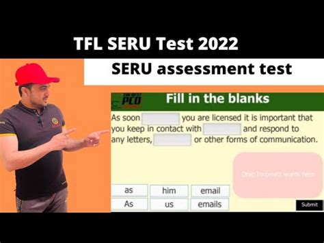 TFL SERU Test SERU Training SERU Fill In The Blank Section SERU