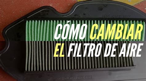 Cómo cambiar el filtro de aire Moto Honda Navi YouTube