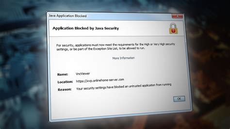 Java Has Blocked An Untrusted Application