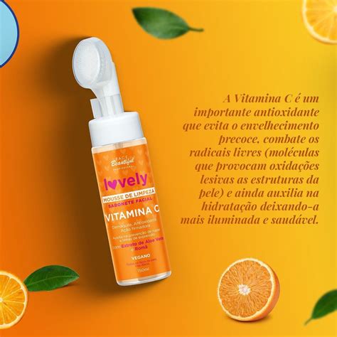 Mousse De Limpeza Sabonete Facial Vitamina C Lovely Face Beautiful