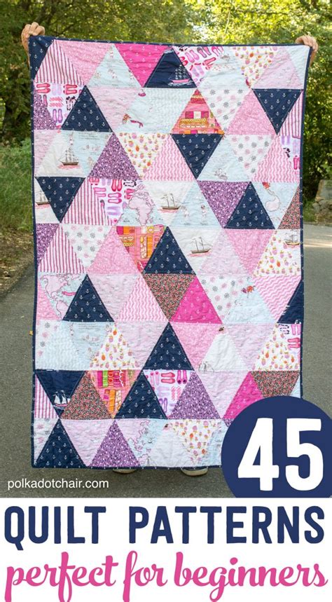 Beginner Quilt Patterns And Tutorials On Polka Dot Chair