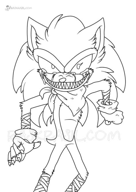 32 páginas para colorear de Sonic Exe para imprimir gratis