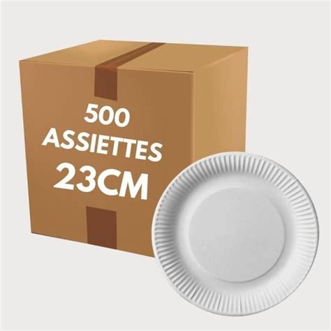 Assiettes Rondes En Carton Blanc Cm Cdiscount Maison