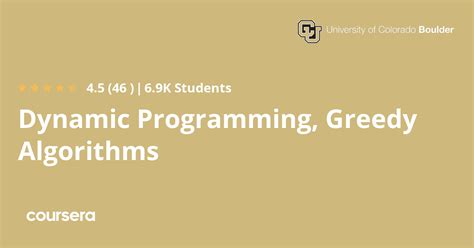dynamic programming greedy algorithms coursya