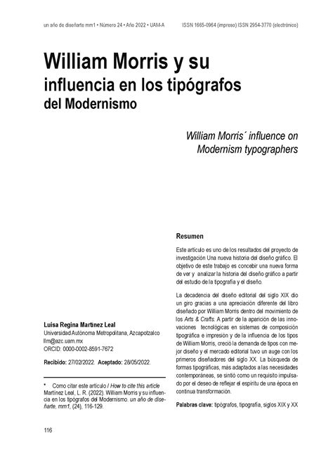 William Morris y su influencia en los tipógrafos del Modernismo un