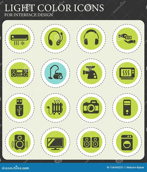 Sistema Del Icono Del Supermercado De La Electr Nica Ilustraci N Del