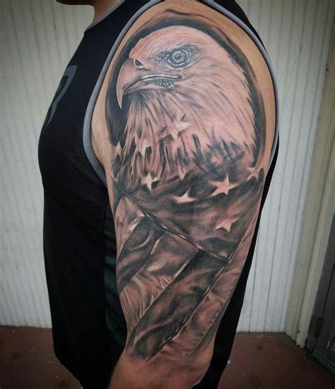 14 Best Bald Eagle With American Flag Tattoo Designs Artofit