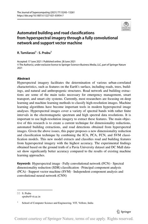 automated building and road classifications from hyperspectral imagery through a fully