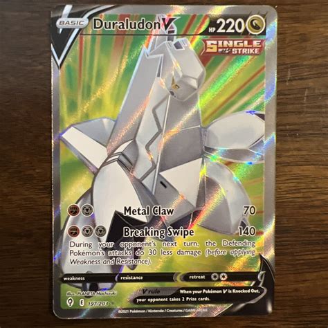 Pok Mon Tcg Duraludon V Evolving Skies Holo Ultra Rare Ebay