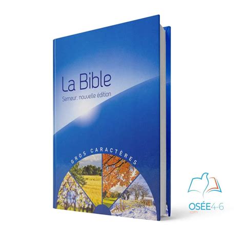 Bible Semeur 2015 avec gros caractère couverture rigide illustrée