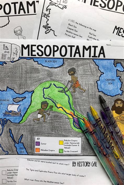 Mesopotamia Geography Map Activity For Sumer More Low Prep Print