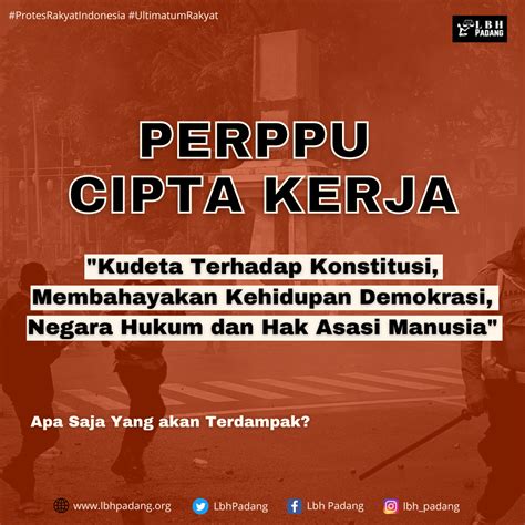 LBH Padang Kajian Audit Perppu Cipta Kerja