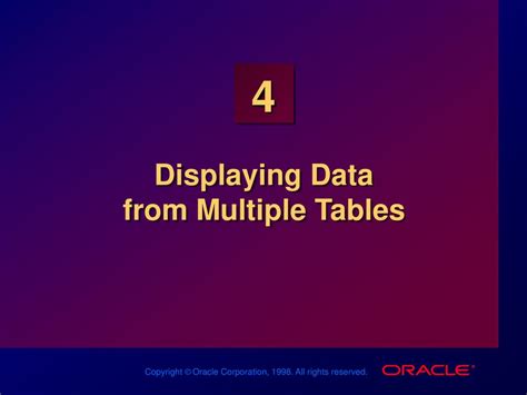 displaying data from multiple tables ppt download