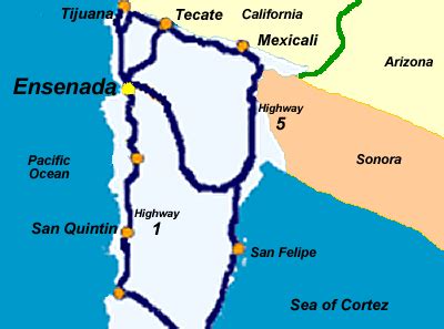 Ensenada Baja California Mexico Map