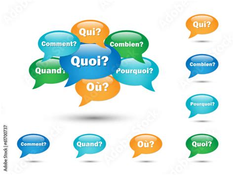BULLES QUESTIONS pourquoi comment combien quand quoi qui où