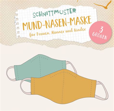 Mund Nasen Maske selber nähen inkl Schnittmuster Lybstes
