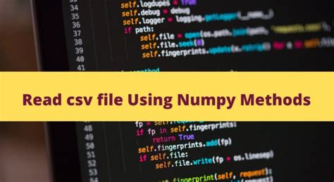 read csv file using numpy
