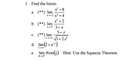 squeeze theorem homework help solved] a prove the following