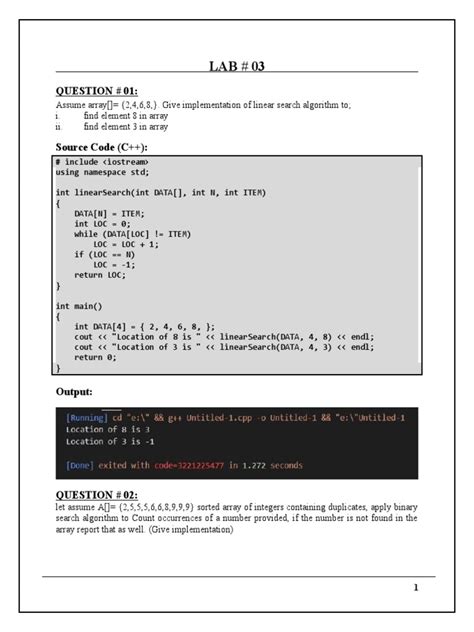 a comparative analysis of linear search and binary search on the basis of time complexity pdf