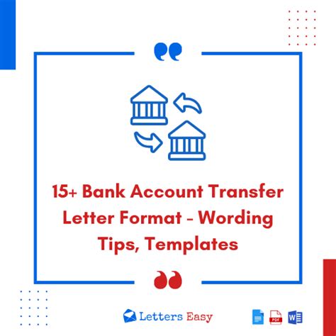 Bank Account Transfer Letter Format Wording Tips Templates