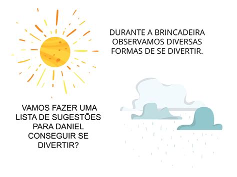 Alteração no tempo atmosférico Sol e Chuva Planos de aula 1ano