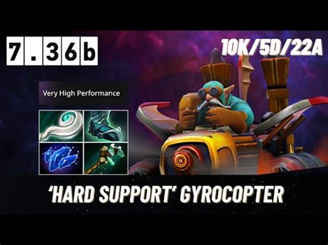 HARD SUPPORT GYROCOPTER GAMEPLAY 10 Kills And 22 Assists 7 36b